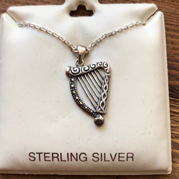 Solvar | Jewelry | Solvar Fine Irish Silver Harp Necklace | Poshmark